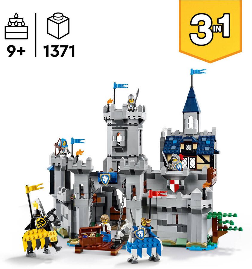 Lego Creator 3-in-1 Middeleeuws Kasteel met Ridders te Paard 31168 ...